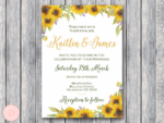 CUSTOM Sunflower Summer Elegant Wedding Invitations