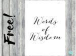 FREE Words of Wisdom Cards